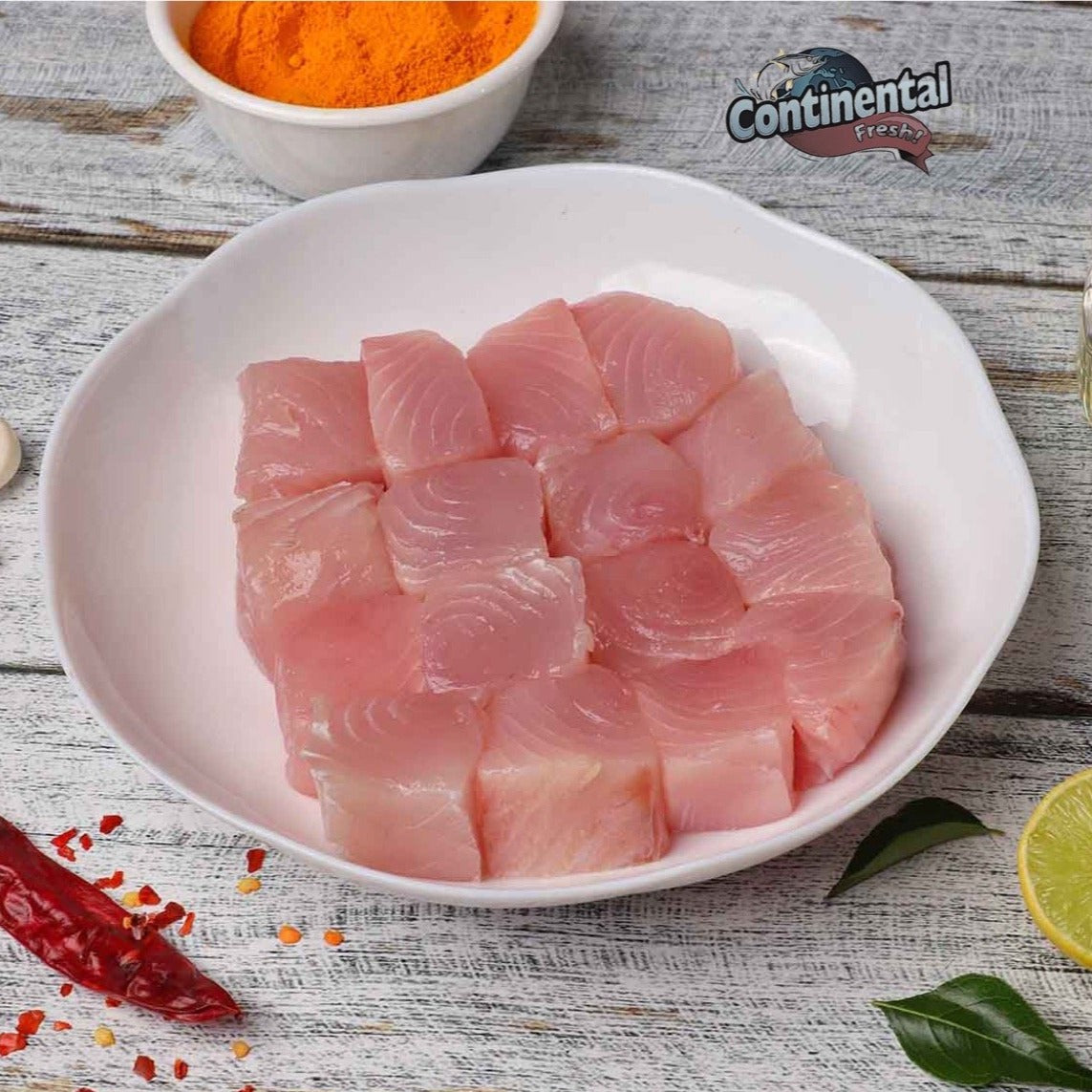 Kingfish (Curry Cut, Skinless & Boneless) (Gross wt: 1500 gms ...